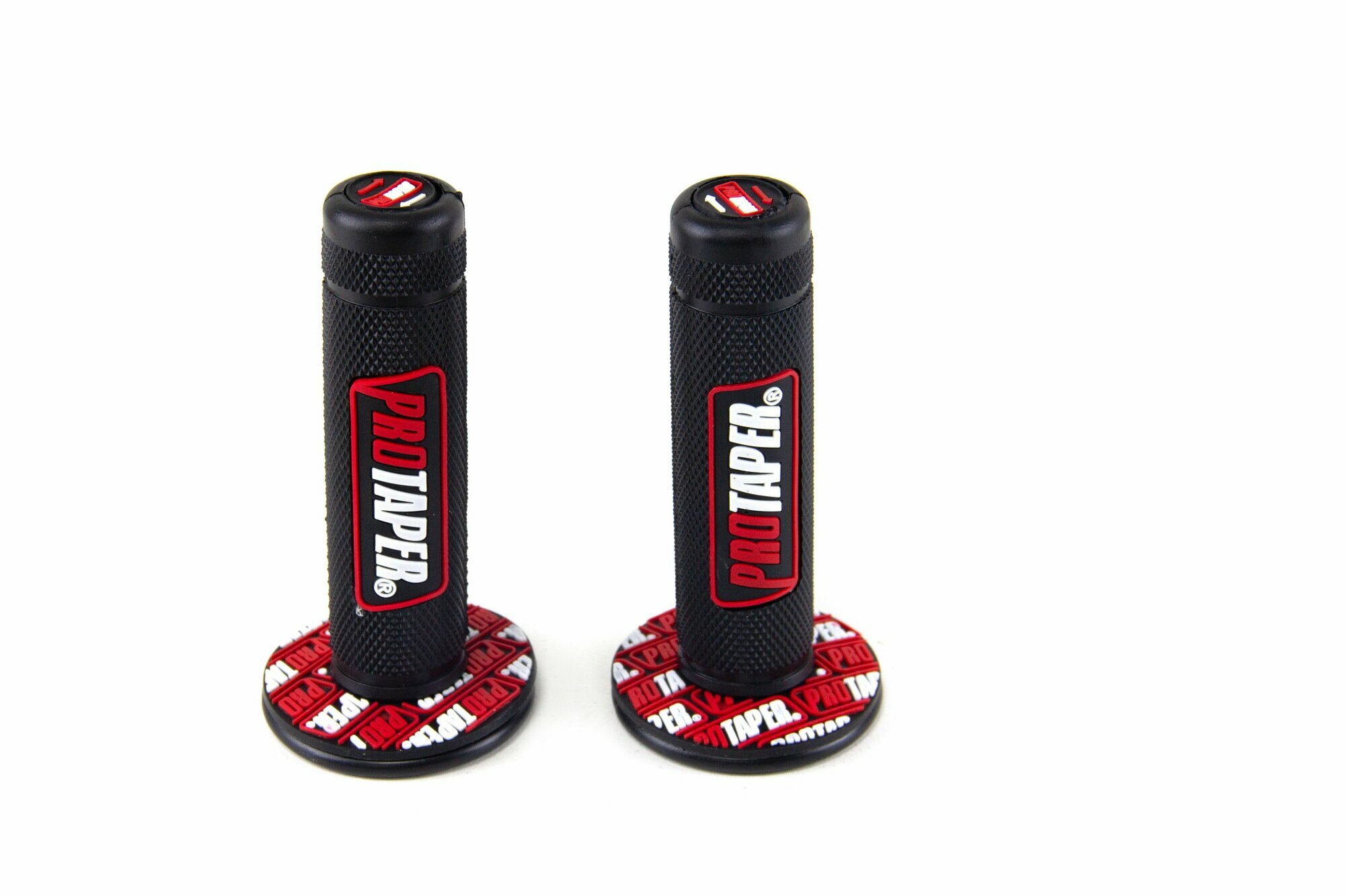Грипсы для мотоцикла, питбайка, скутера и мопеда PROTAPER красные износостойкие ручки руля с боковыми донатами для комфортной езды