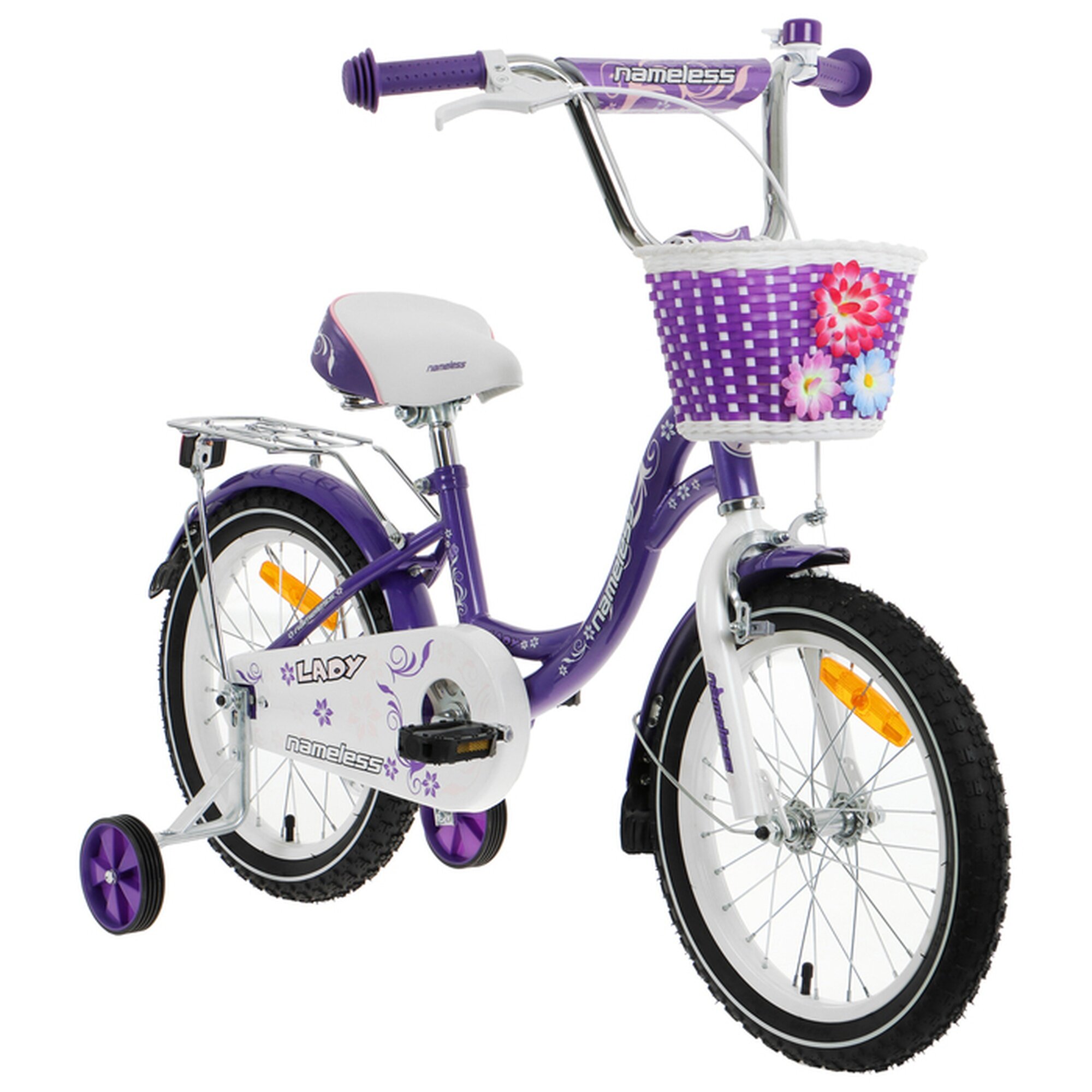 Велосипед Nameless GALAXY, 16", стальной, для детей 3-6 лет, фиолетовый