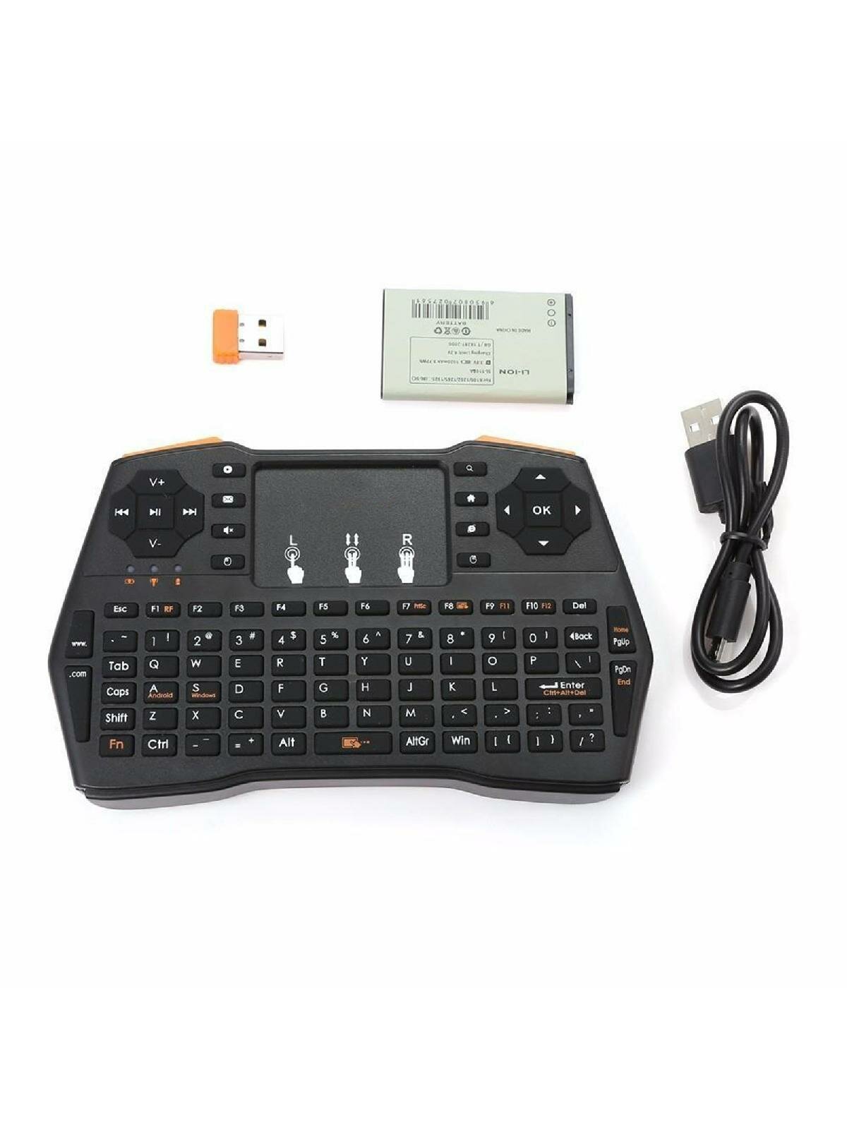 Mini Keyboard i8 Portable 2.4GHz Wireless Keyboard Mouse Controller with Touchpad Mice 2 in 1 Combo Multi Media Keys