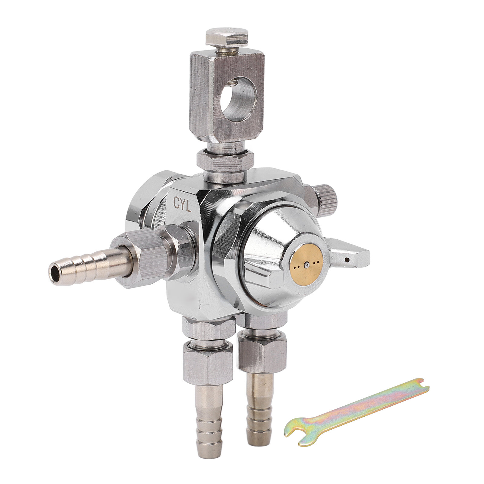 Автоматический краскопульт из нержавеющей стали 1 мм/0,04 дюйма с корпусом из цинкового сплава, небольшой серебристый краскопульт