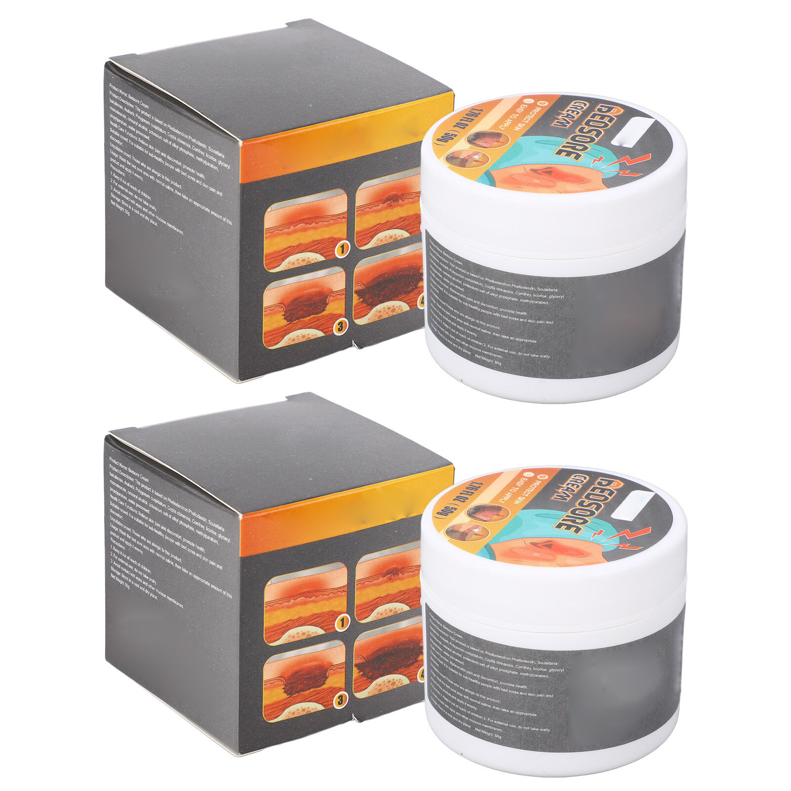 2 шт. 50 г мази от пролежней, мягкий органический крем от пролежней, уменьшает воспаление, облегчает дискомфорт, крем для лечения пролежней