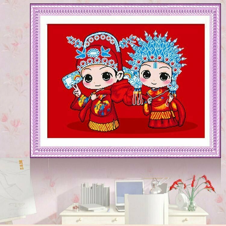 Cross Stitch - Набор для вышивания крестом, персонаж, 50х70 см (размер канвы), с инструкцией на русском языке