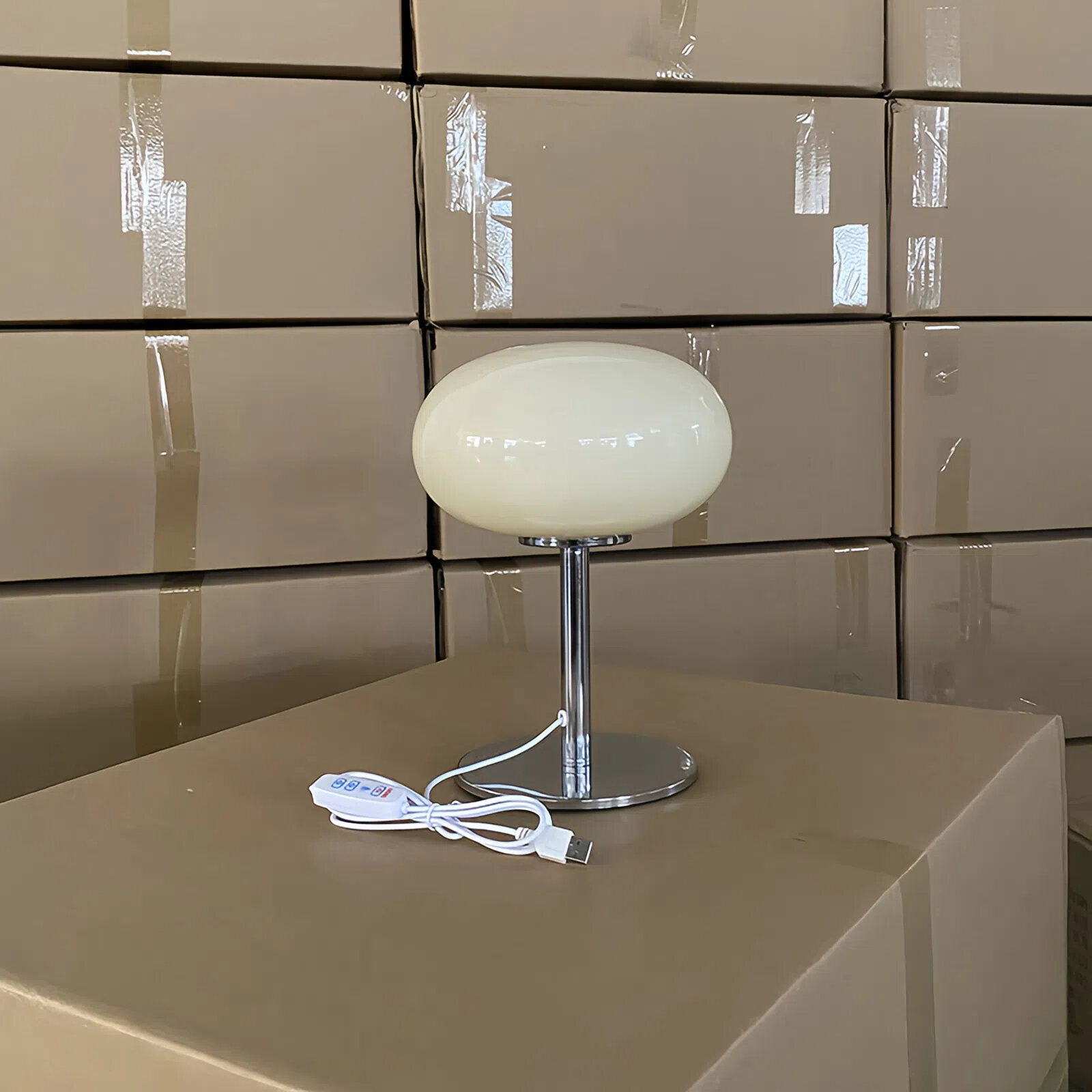 Светильник атмосферный, стеклянный дизайн, теплый свет, ночное освещение, USB питание