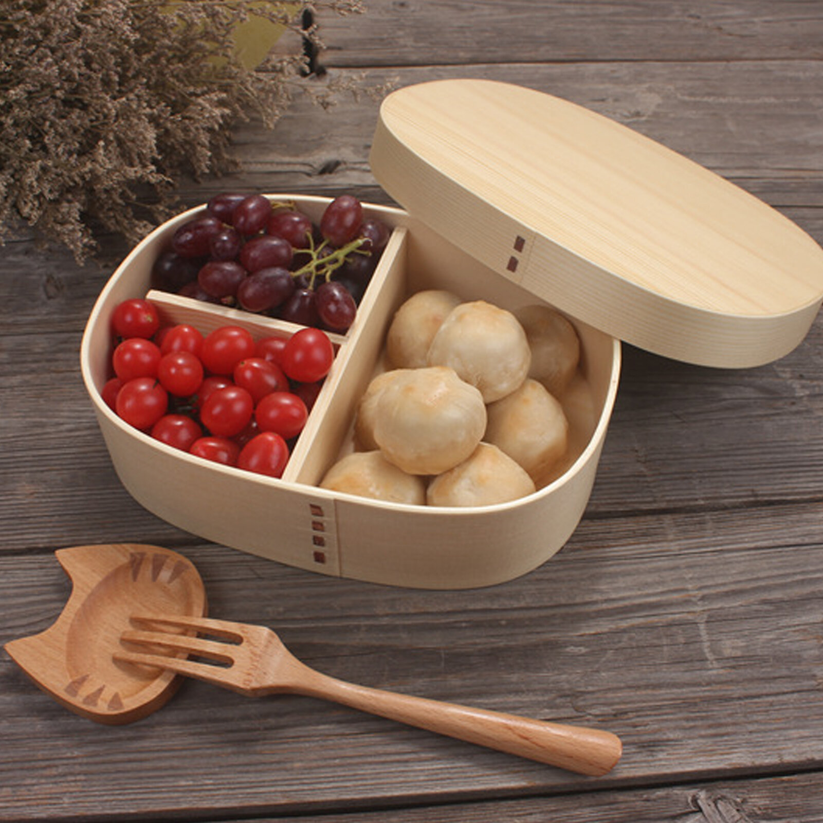 1200 мл контейнер для еды, деревянный ланч-бокс Bento, детские контейнеры для обеда для офиса, кемпинга, пикников, путешествий