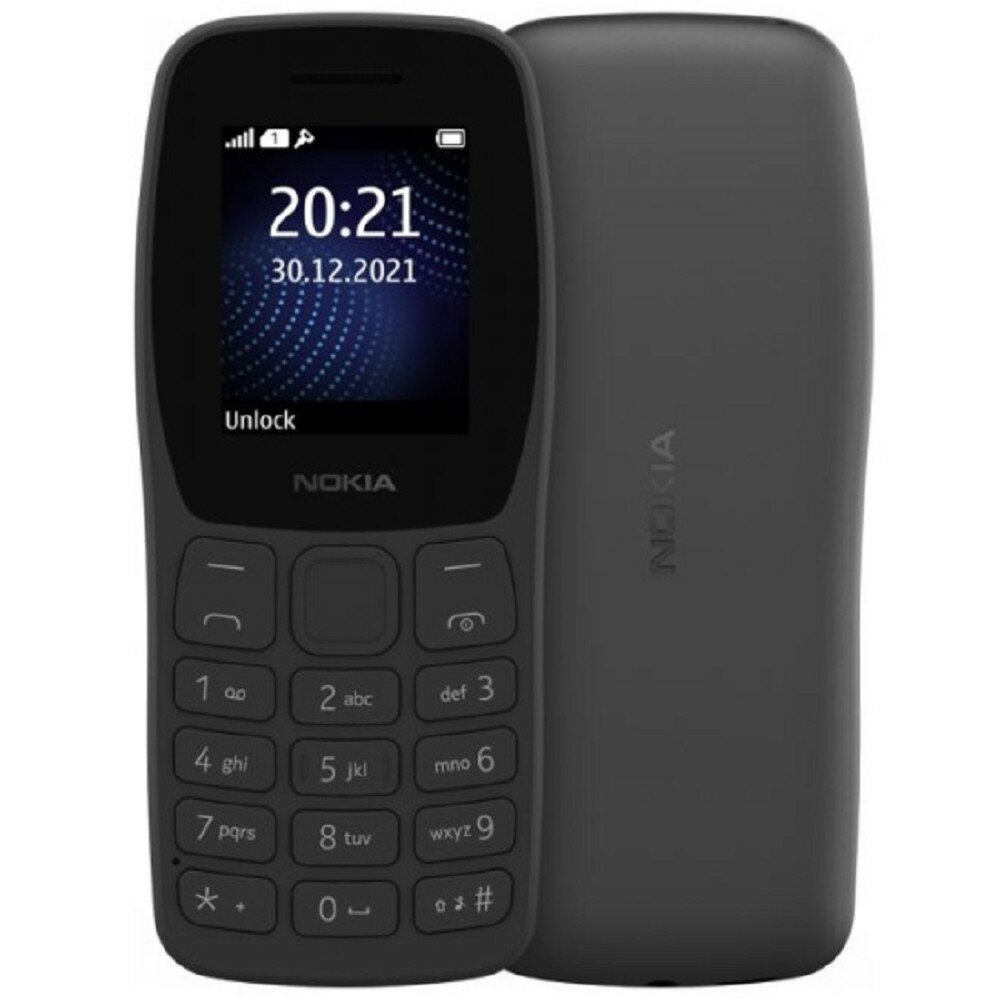 Мобильный телефон NOKIA 105, SS EAC2+ CHARCOAL, темно-серый (TA-1423)