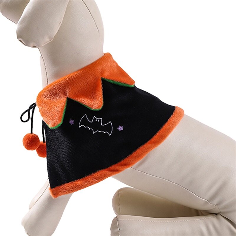Двусторонние костюмы тыквы для собак на Хэллоуин. Мягкие теплые регулируемые костюмы для домашних животных для косплея вечеринок. Реквизит для фотографий S для кошек, маленьких и средних собак.