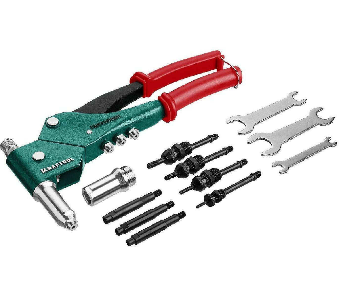 Комбинированный заклепочник KRAFTOOL Combo3-M6 поворотный 0-360 в кейсе (31178_z01)