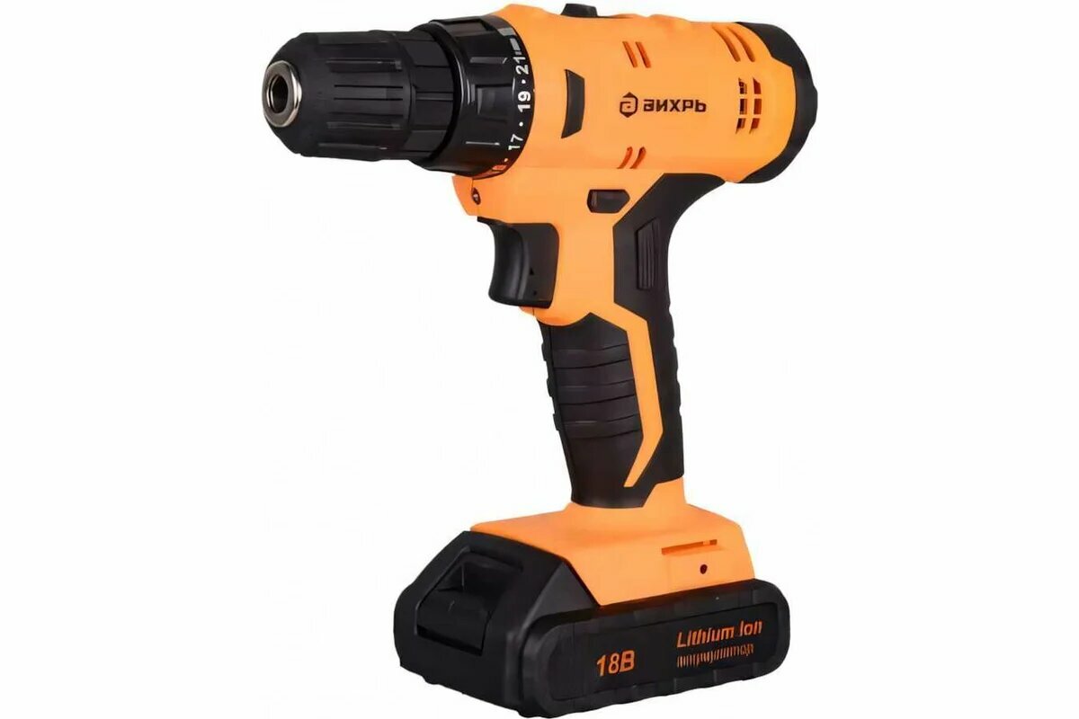 Дрель-шуруповёрт Вихрь "ДА-1822К", аккумуляторный, быстрозажимной