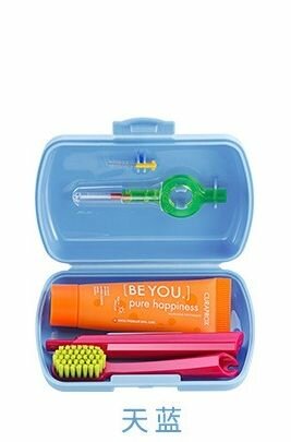 Curaprox Travel kit Портативный набор зубных щеток с отбеливающей зубной пастой для путешествий с мягкой щетиной, защищенный от моли, креативный и многофункциональный