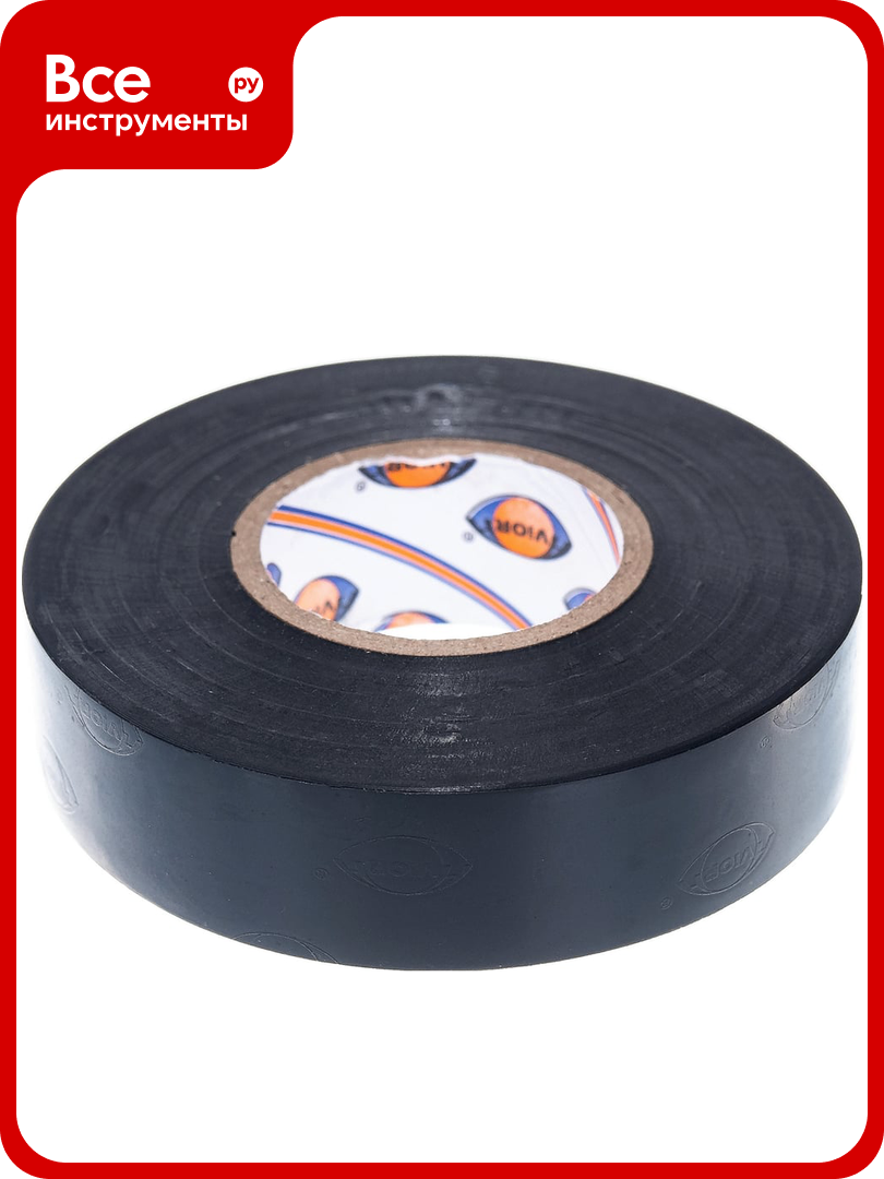 Профессиональная изолента AVIORA ПВХ, 19 мм, 20 м, черная 305-030