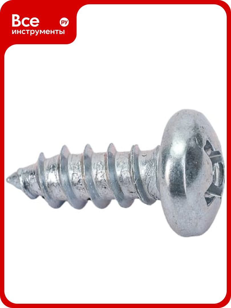 Самонарезающий шуруп с цилиндр. головкой, сферой европартнер DIN 7981 Zn 3,5х9,5 20шт 15 1021 1