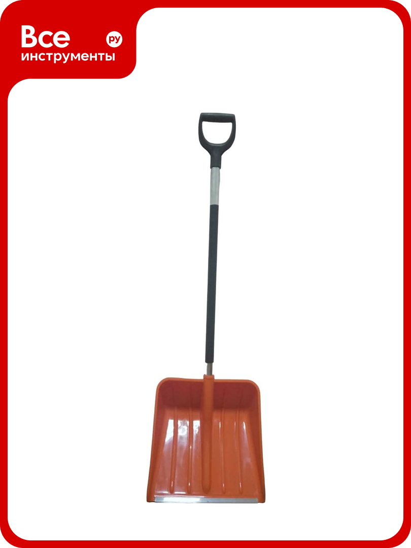 Снеговая лопата LWI Муромец оранжевая LWI-Л9, пластик, с удобной ручкой, материал алюминий
