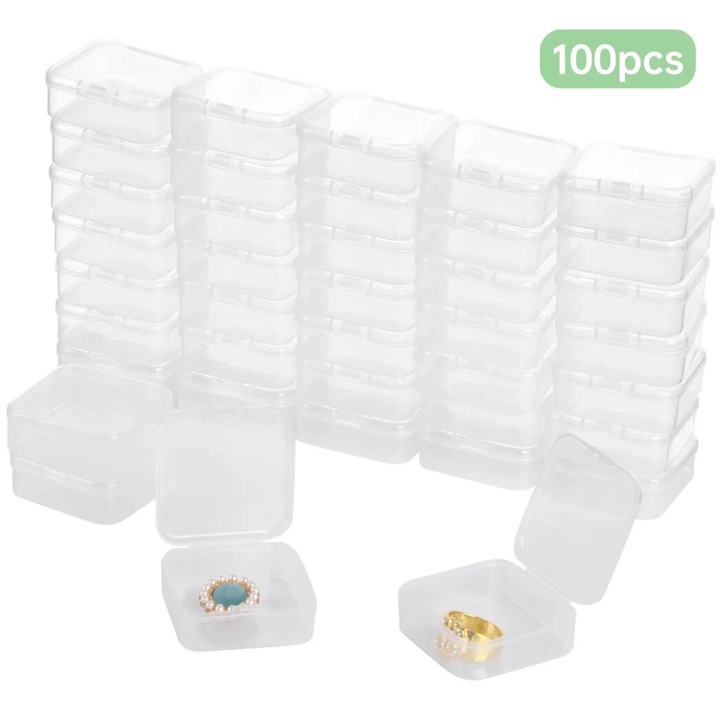 Пластиковые контейнеры для хранения 100 шт, Clear