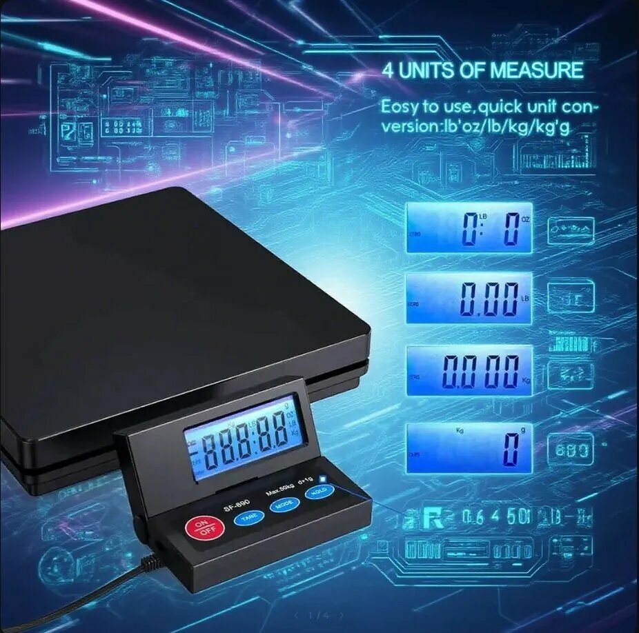 Электронные весы TUA SF-890, максимальная нагрузка 50кг, точность 2г