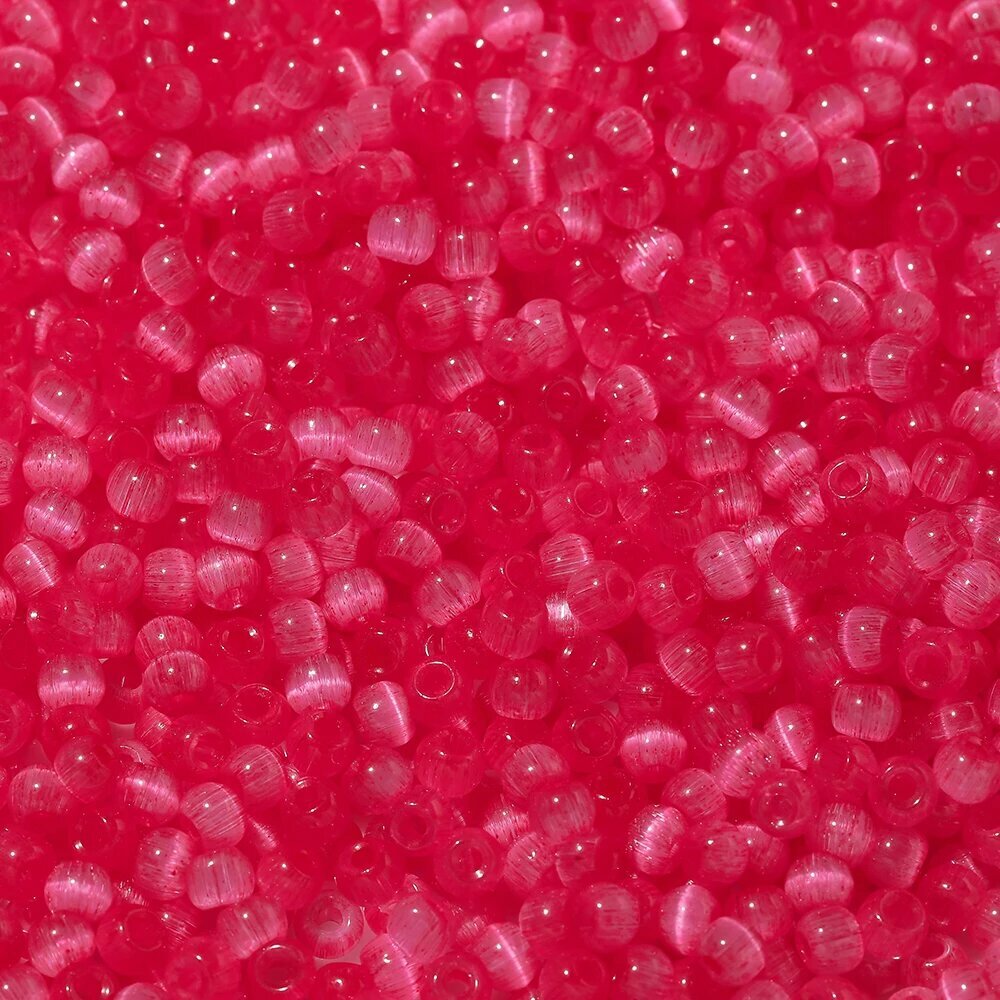 Стеклянные бусины «кошачий глаз» St.kunkka 4 мм Розовый, Deep rose red