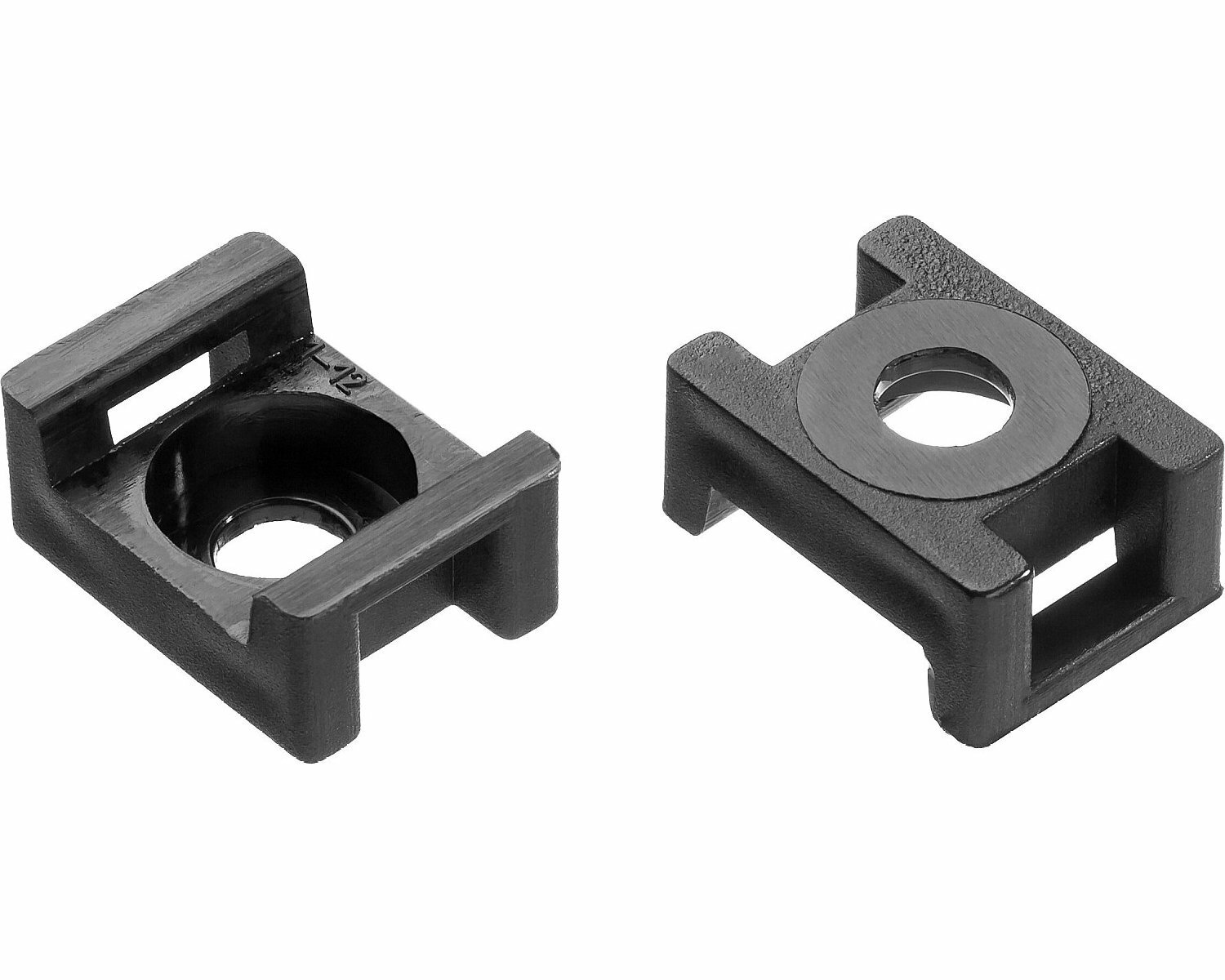 Усиленная площадка под хомут-стяжку ЗУБР ПХС-У нейлоновая черная 16 x 23 мм 100 шт. (30921)