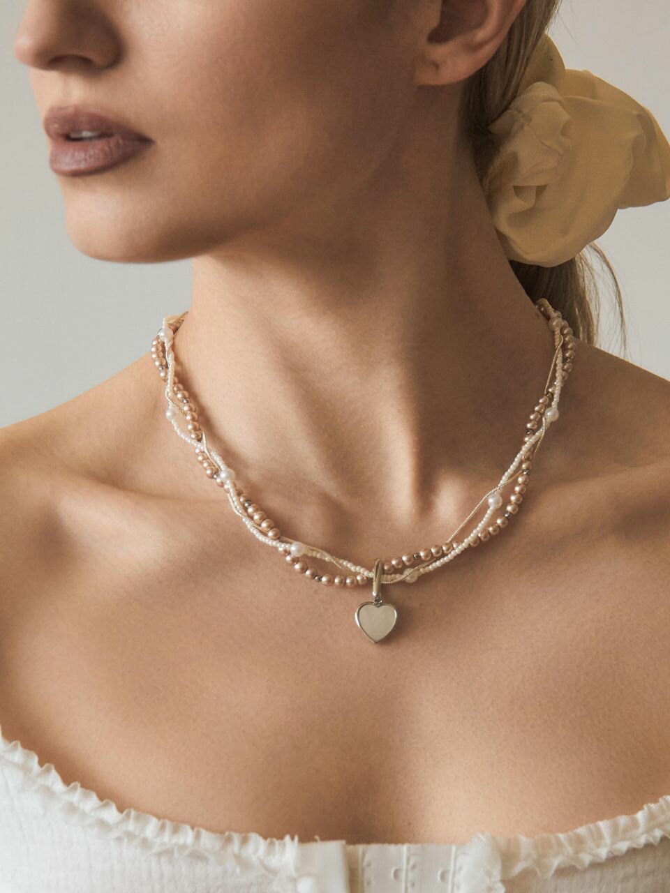 Колье, жемчуг имитация