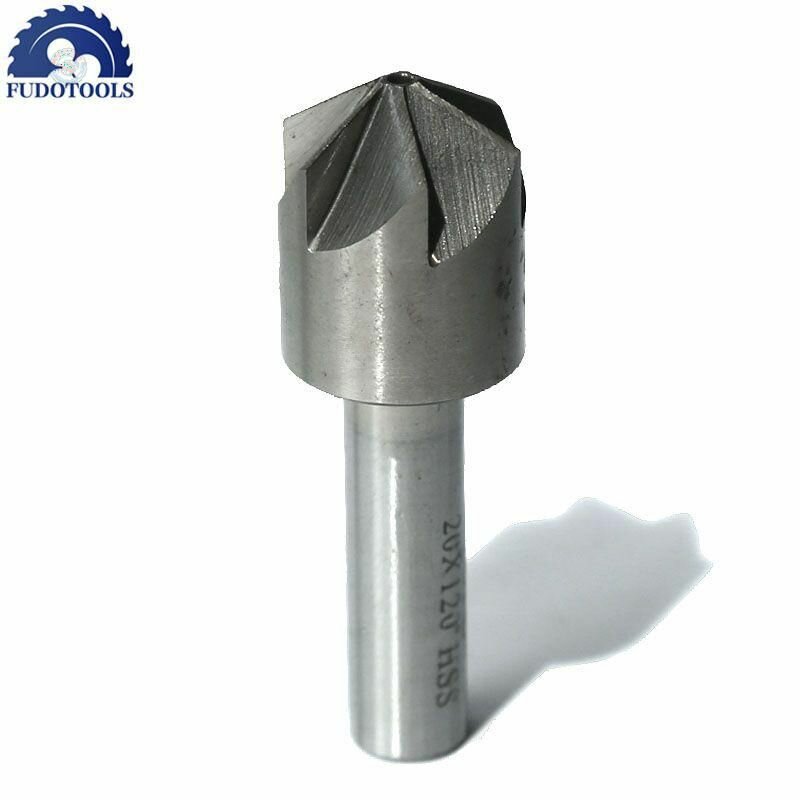 Зенковка по металлу 120 20 мм с цилиндрическим хвостовиком Р6М5 6 зубьев для точного рассверловки отверстий под винты и заклёпки