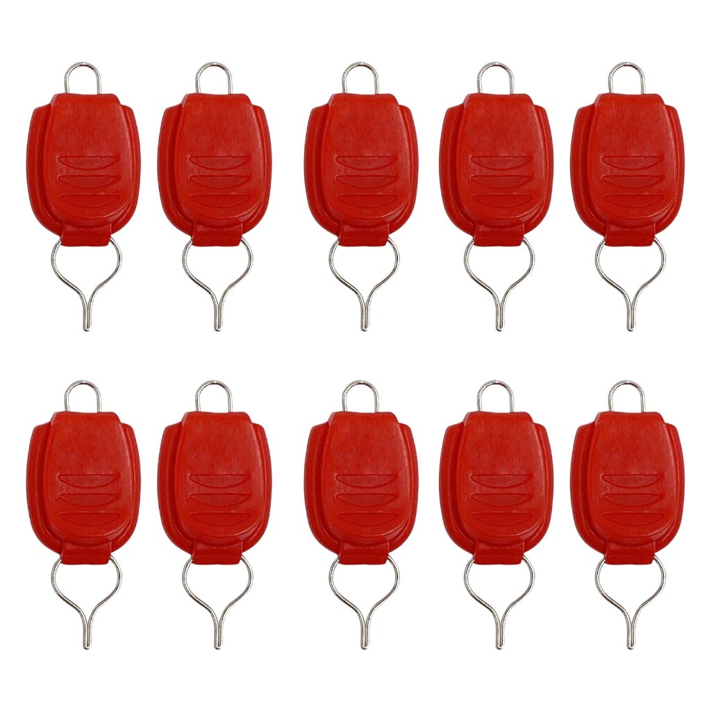 (1 упаковка из 10 штук) зажим для проволоки, фиксатор для проволоки, рыболовные принадлежности-красный