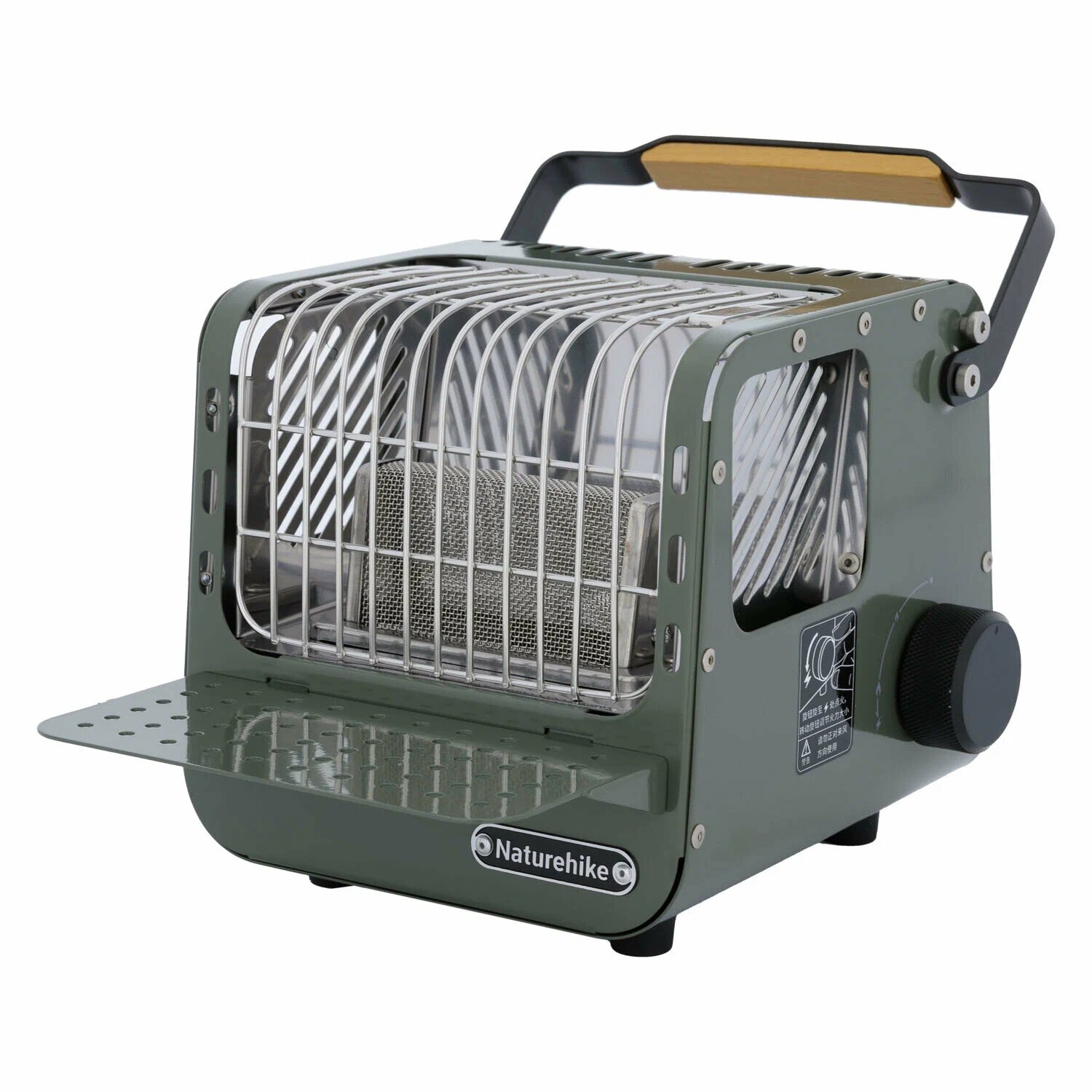 Обогреватель газовый Naturehike многофункциональный, 1,1 кВт зеленый