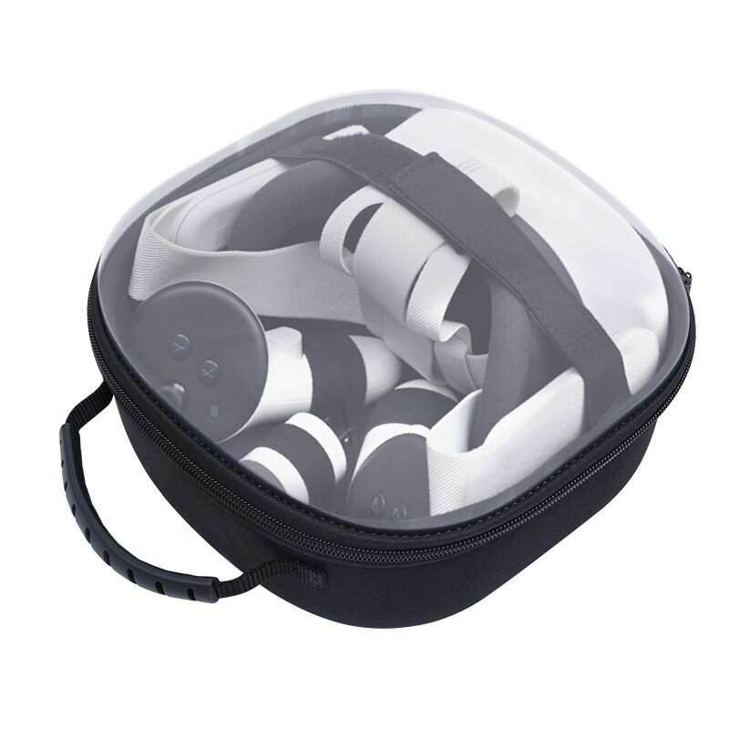 Жесткий чехол для переноски Meta Quest 3S/Quest 3, жесткий дорожный чехол, совместимый с гарнитурой VR, сенсорными контроллерами и другими аксессуарами