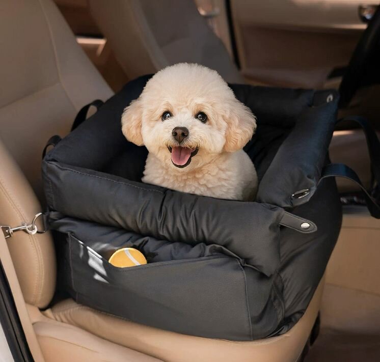 Автокресло для собак и кошек в машину FGTY до 15 кг с Мехом 55*50 см