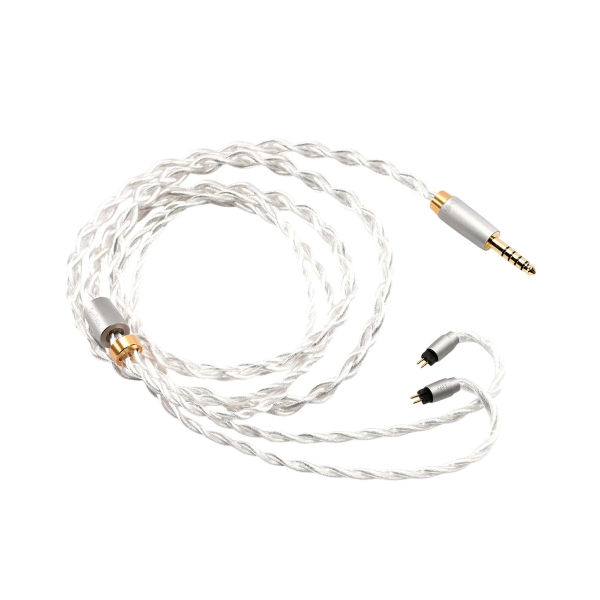 Кабель для наушников ddHiFi BC120S сменный, 2-pin разъем 4.4 mm, 1.2 m, silver