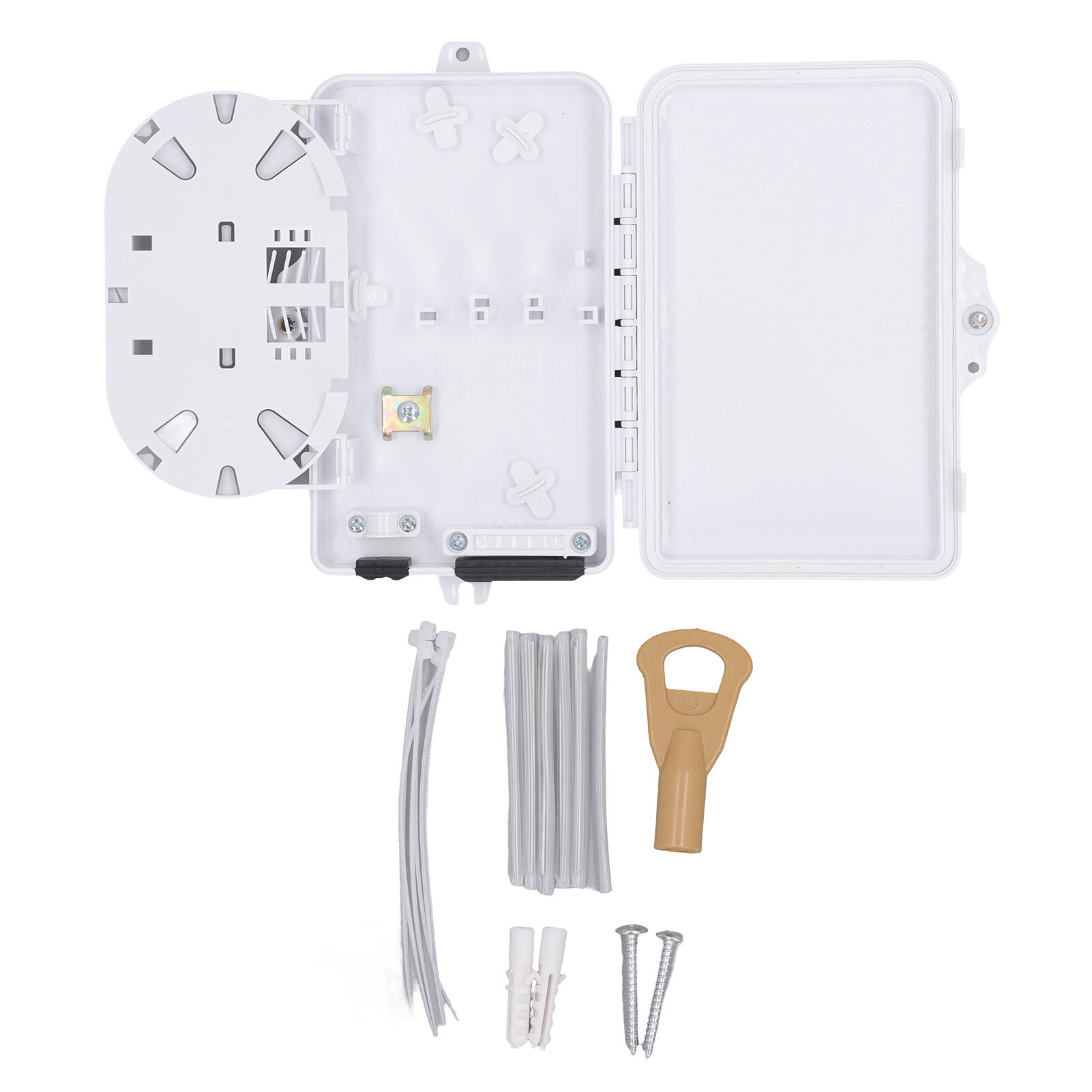 6 Core Fiber Distribution Box Optic Junction Splitter Waterproof FTTH Terminal for Indoor Outdoor