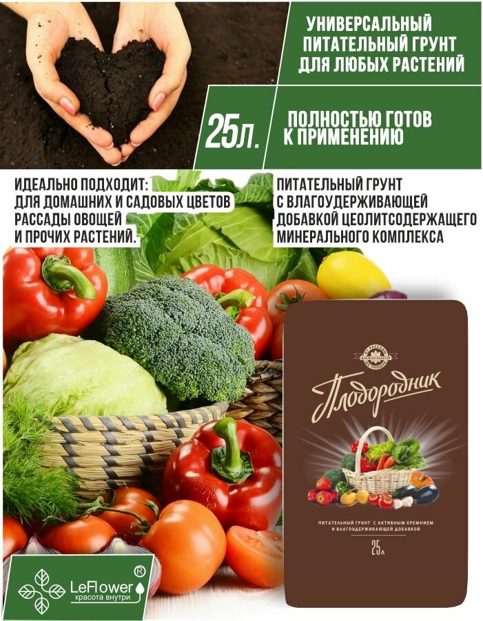 Грунт Плодородник, 25 л