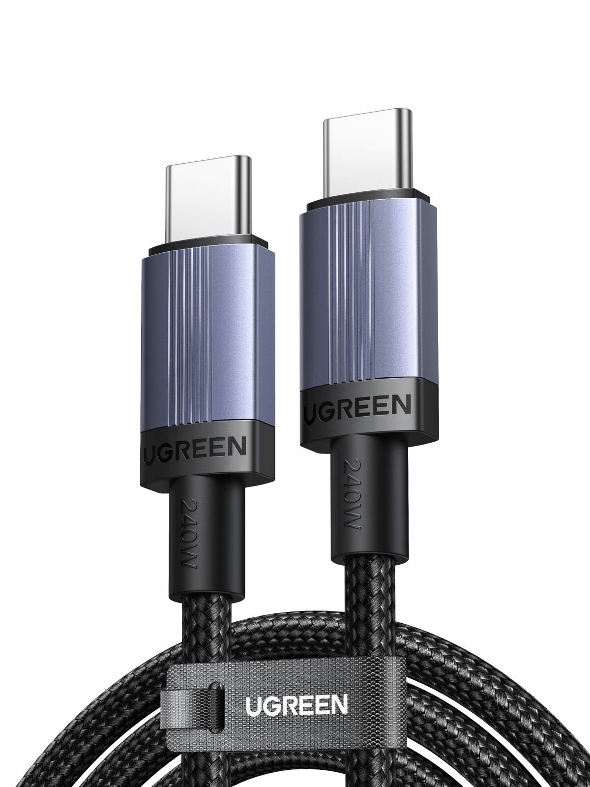 Кабель UGREEN L532 (65906) USB-C to USB-C PD Fast Charging Cable 240W Max. Длина: 0,5м. Цвет: серый космос