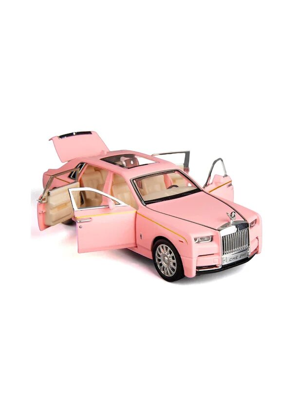 Модель автомобиля Rolls-Royce Phantom 1/32 из цинкового сплава, с инерционным механизмом, со звуком и светом, для детей, мальчиков и девочек, подарок, розовый - 1 розовый