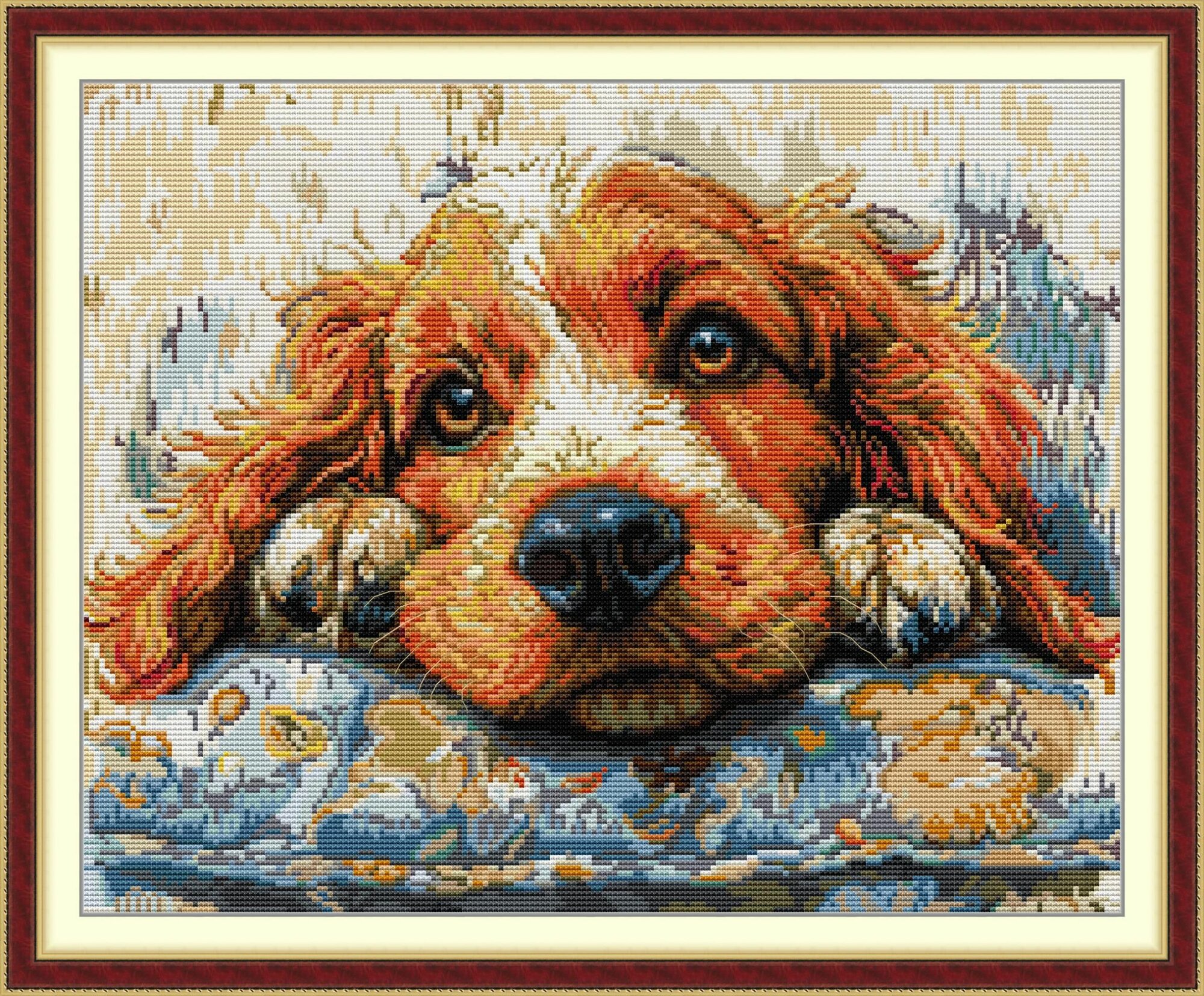 NKFвышивка крестом наборы, Схема на 11CT "Корги",56*46CM