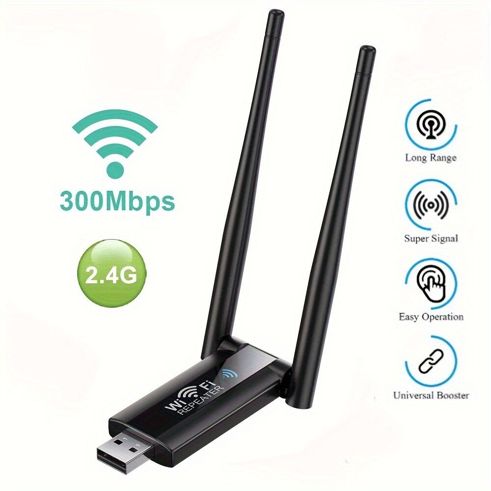 USB wireless repeater, router WiFi signal amplifier 300M network expansion signal booster