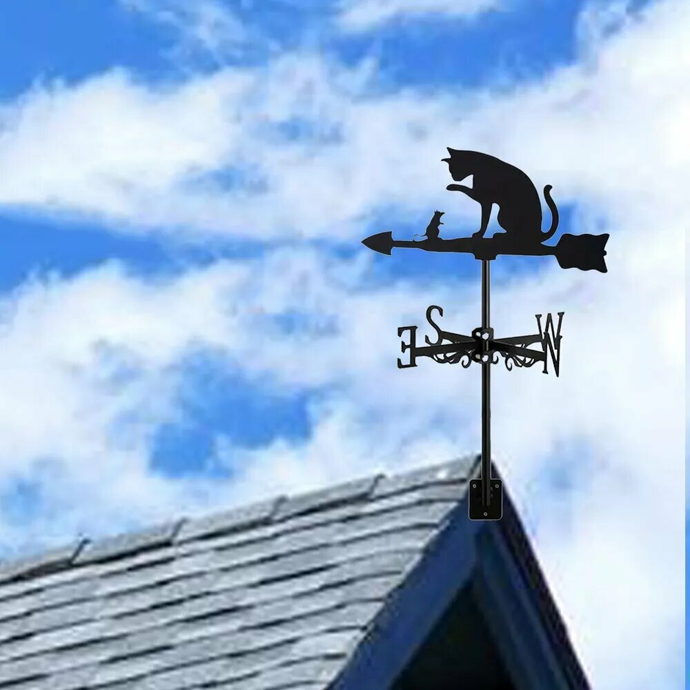 Флюгер "Black Cat", металлический, креативный орнамент в виде кошки