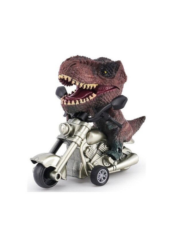 Детские развивающие игрушки, детская игрушечная модель машинки, симулятор динозавра, инерционный мотоцикл, игрушечный инерционный динозавр, машина Overlord, коричневого цвета, для детей от 2 до 10 лет, менее 20 деталей