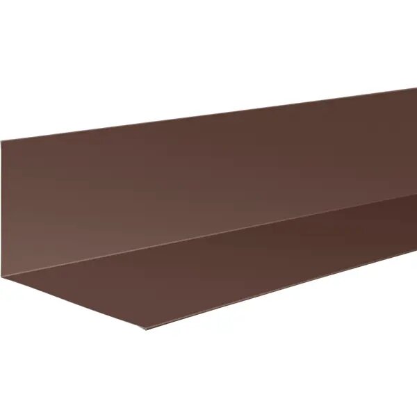 Планка примыкания верхняя 250x145 мм 2 м 0.4мм RAL 8017 Коричневый