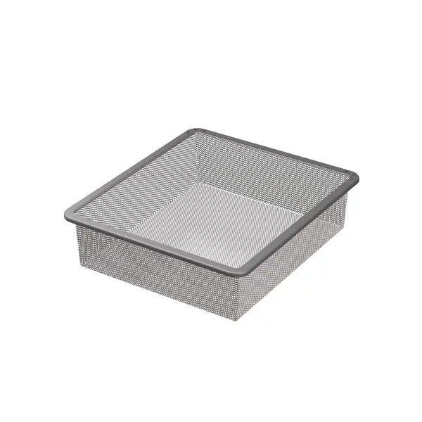 Корзина мелкосетчатая Лион 34.2x38.3x8.5 см цвет серый