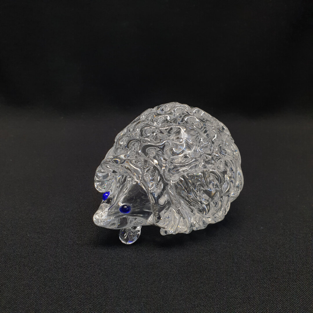 Статуэтка "Ежик", стекло, отсутствует лапка, винтаж СССР