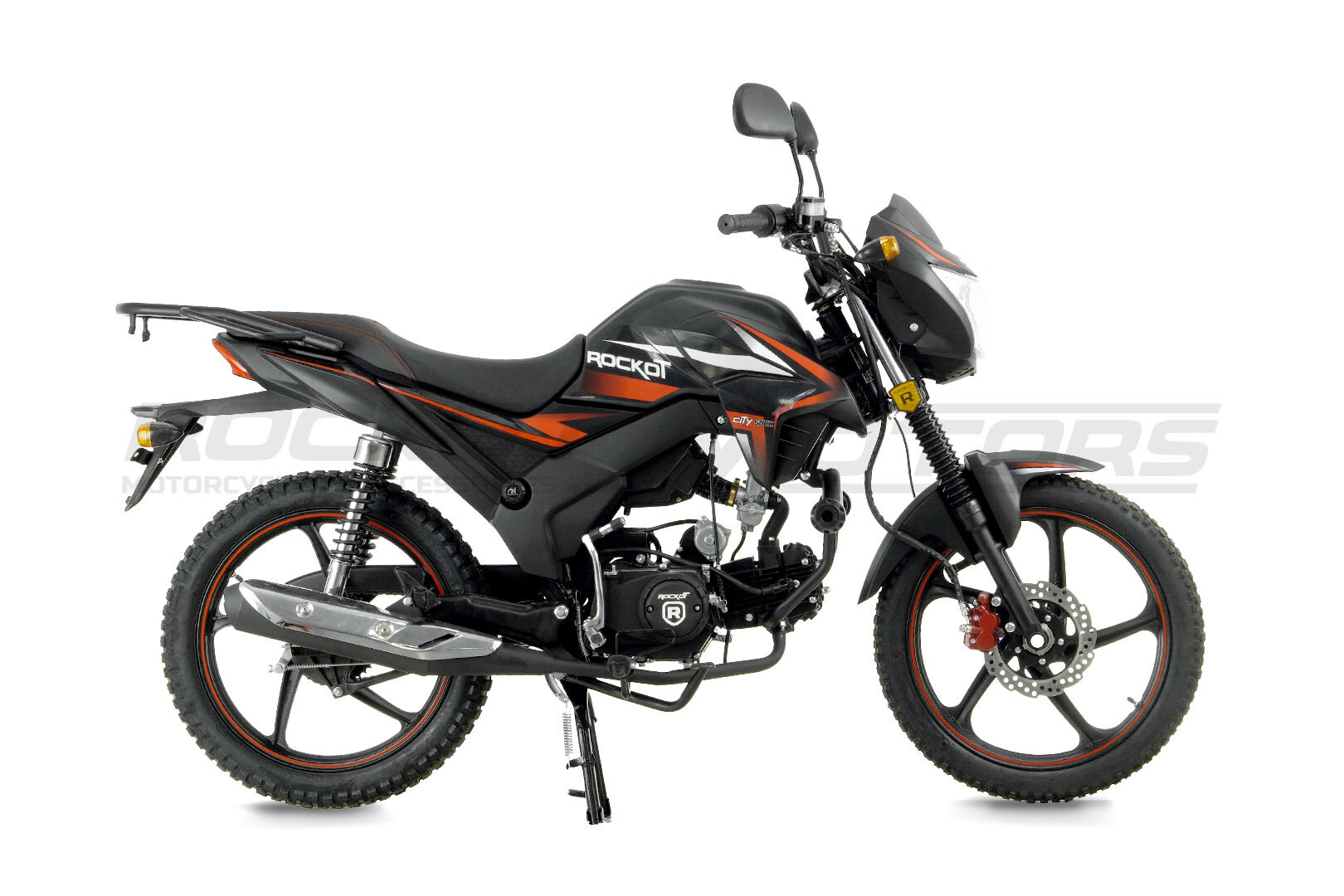 Мопед ROCKOT "ALPHA CITY M-12", 120 кубов, максимальная скорость 80 км/ч,(черный матовый)
