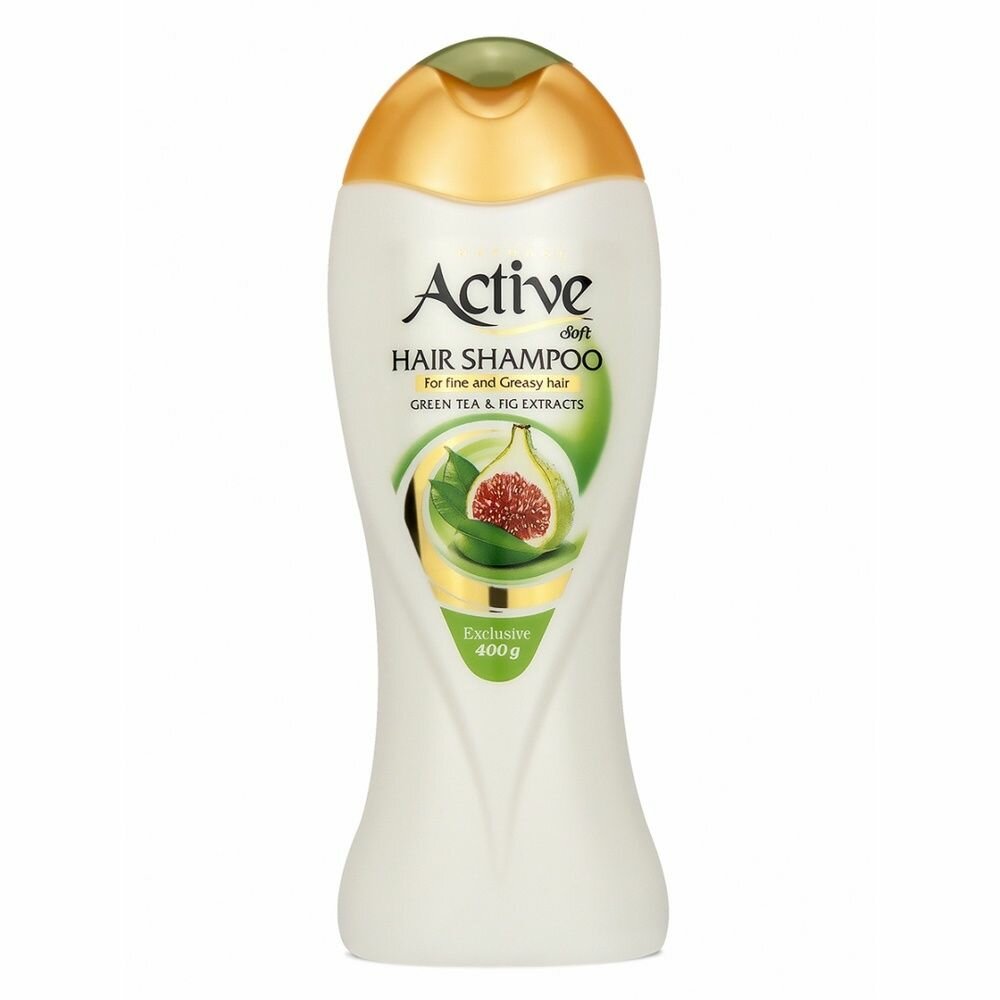 Шампунь Active для тонких, склонных к жирности волос "Экстракт зеленого чая и инжира", 400 мл