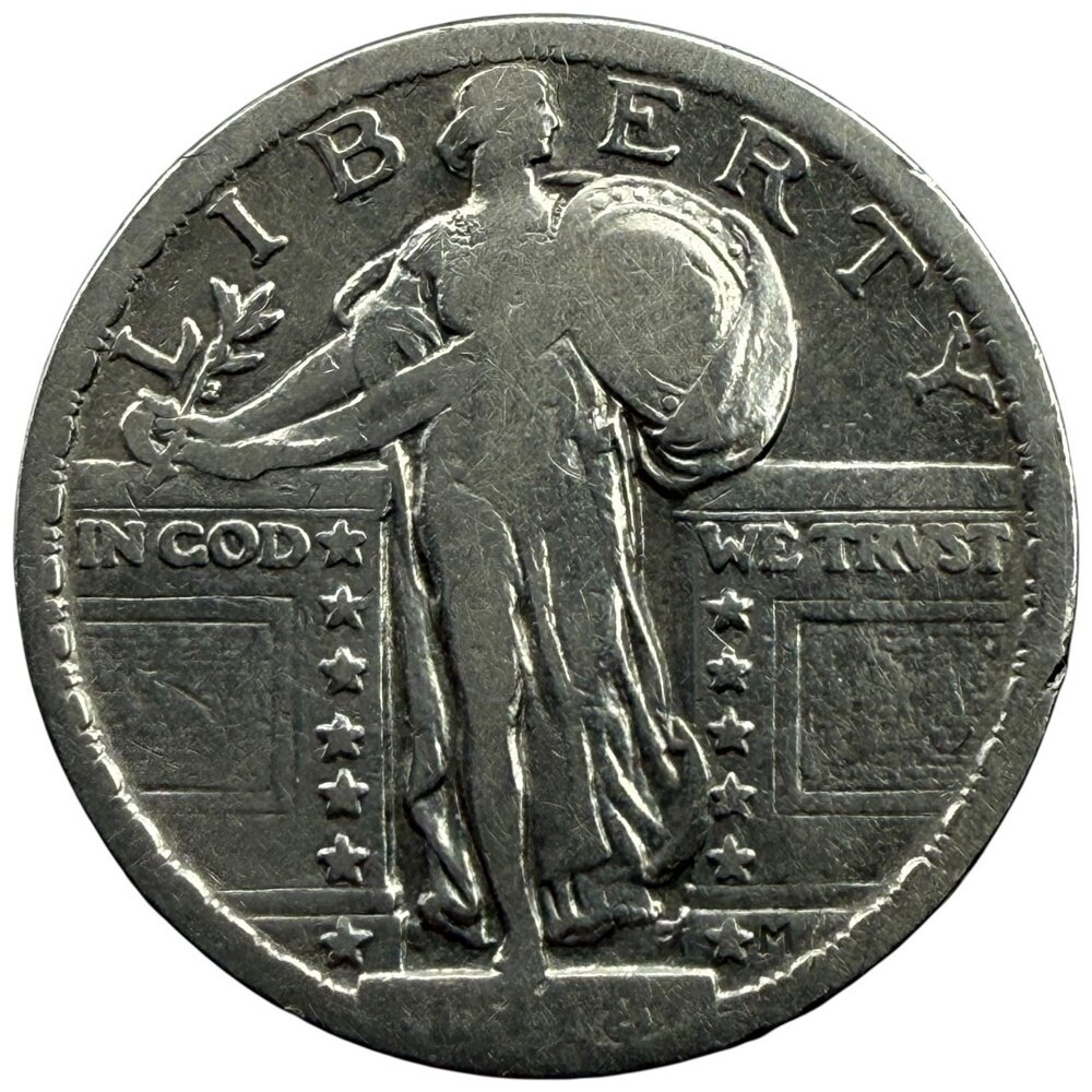 США 25 центов (1/4 доллара) 1918 г. (Qauter, Стоящая свобода)