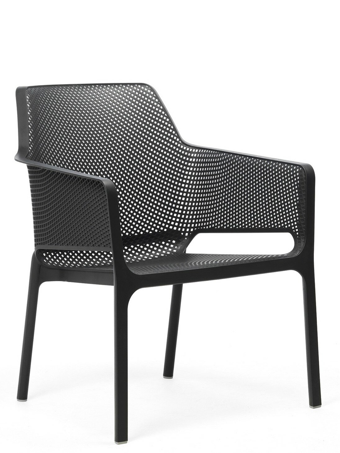 Кресло садовое пластиковое Nardi Net Relax, Италия, уличное, для дачи и балкона, цвет антрацит