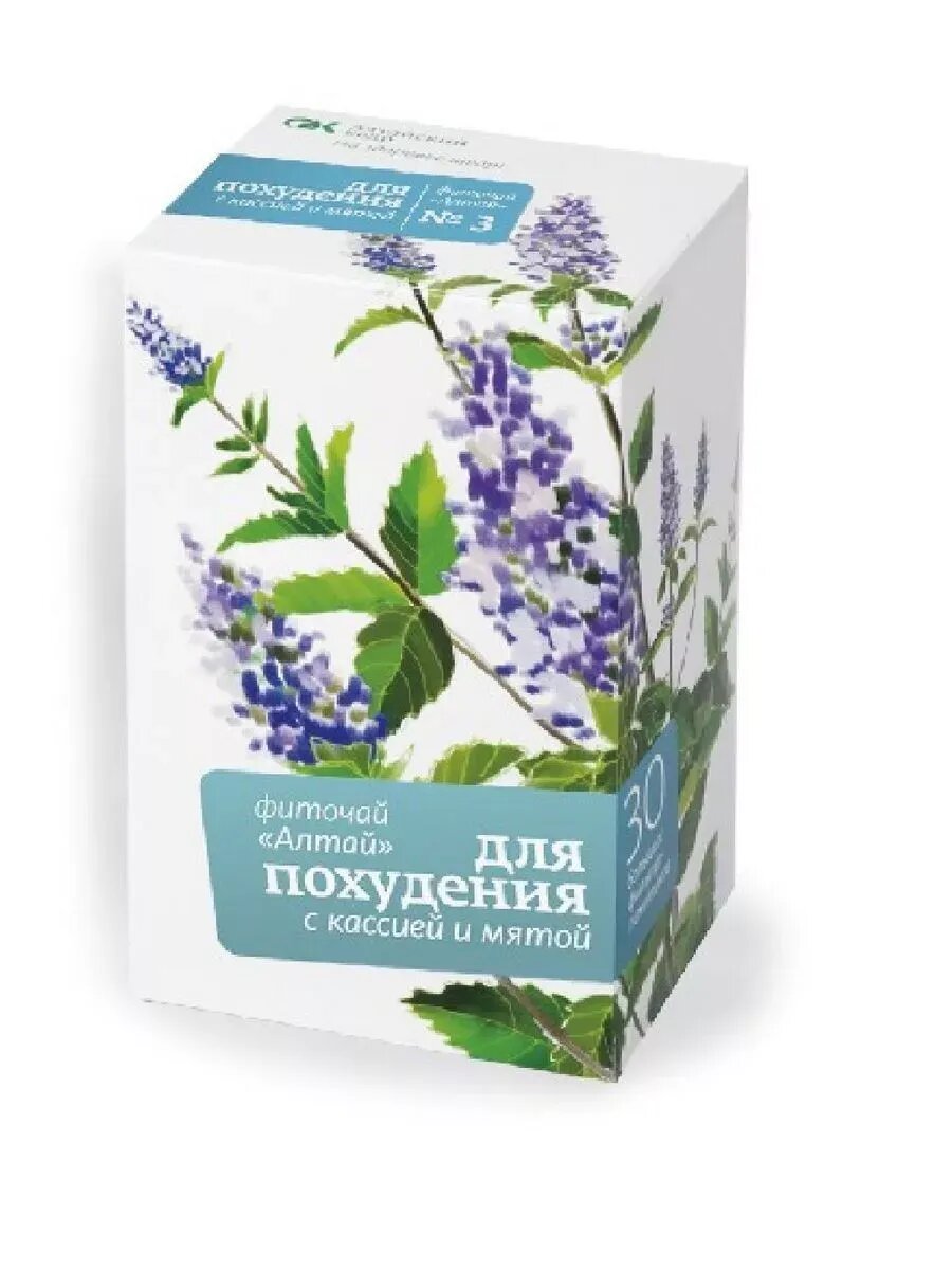 Фиточай алтай № 3 для похудения кассия мята 30 шт. ф/п-2шт.