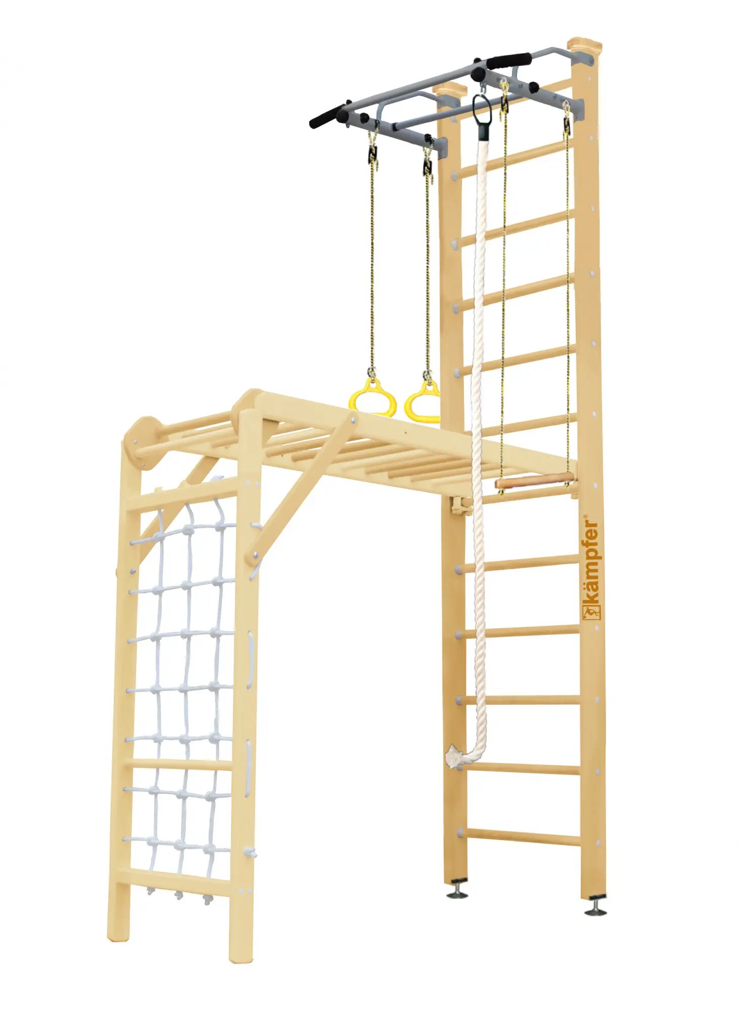 Шведская стенка Kampfer Union Ceiling (№1 Натуральный Высота 3 м белый антик турник)