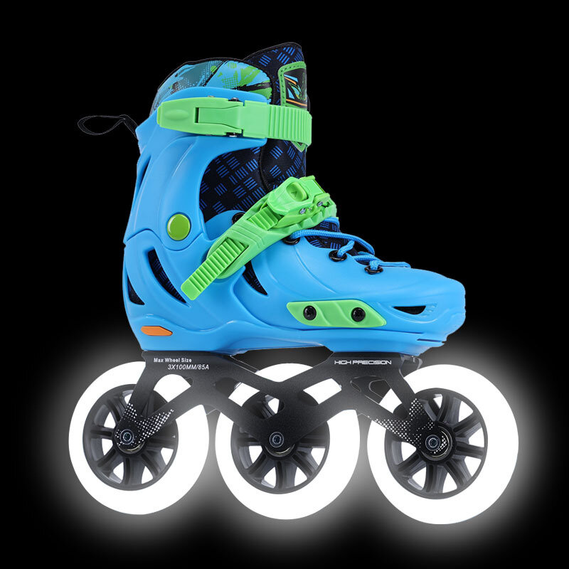 Роликовые коньки Flash Big, для детей, трехколесные, PU, размер L