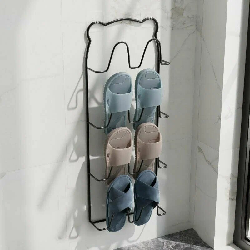 Подставка для обуви без перфорации, подставка для тапочек, 1 штука, черная