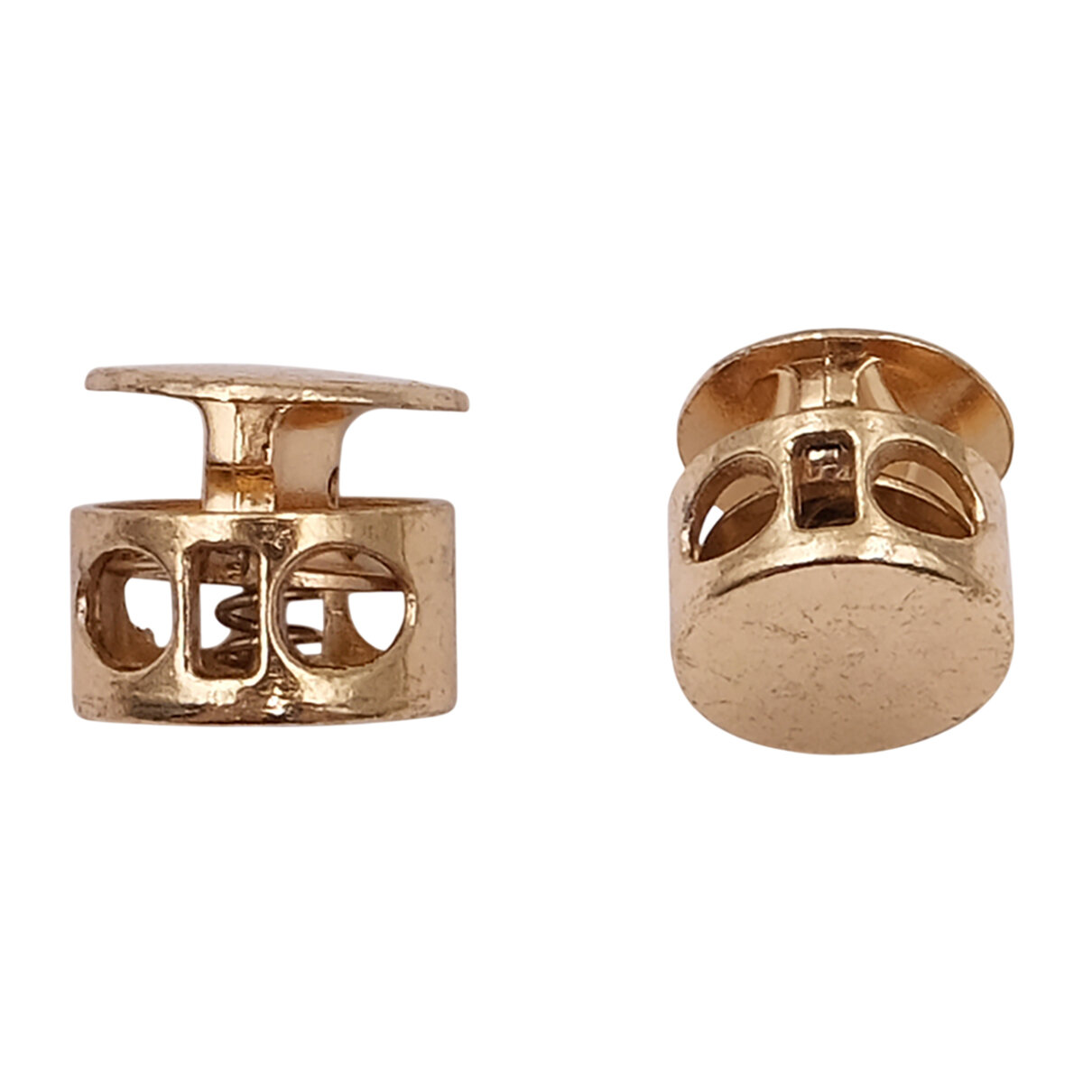 Фиксатор для шнура металлический, 10,5*11,8 мм, 10 шт, Айрис (золотой)