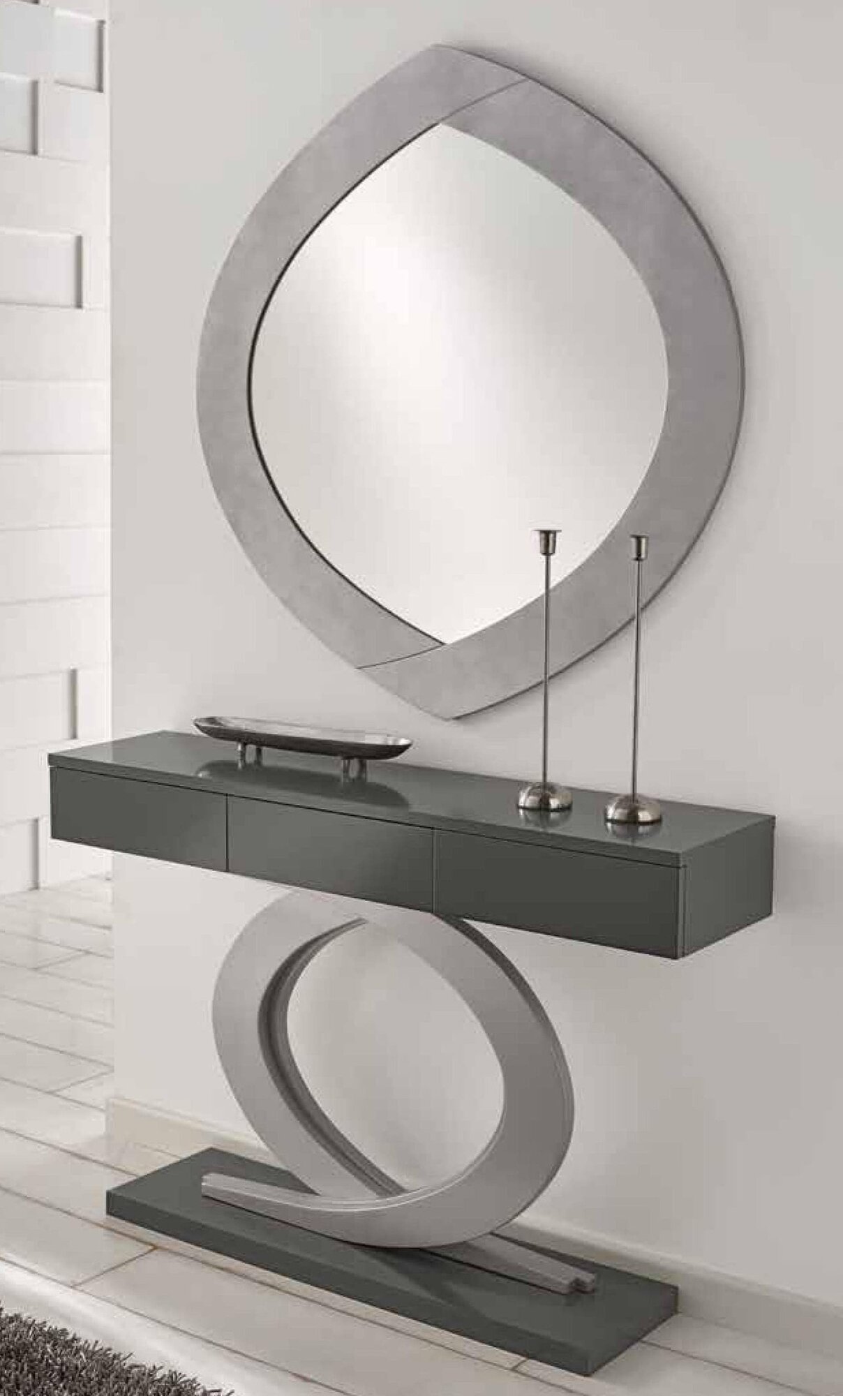 Консоль Disemobel Cloe 660 Grafito/Plata 114x28x85 см — фото 1