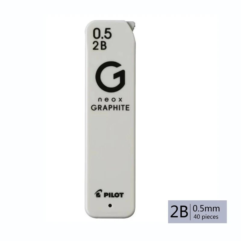 PILOT Механический грифель 0.3/0.5/0.7/0.9 мм HB 2B Серый, 0.5mm 2B
