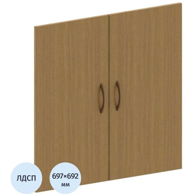 Двери MON_Канц низкие Лдсп (2шт.) ДК32.9 орех
